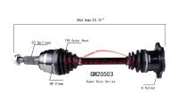 China Cadillac Escalade GM20503 Front Drive Axle Assembly TPEE Boot Front Right Cv Joint for sale