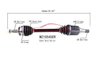 China Mazda 2.0L Inner Cv Joint Assembly Front Right Axle Shaft Heavy Duty Clamp TPEE Boot for sale