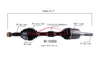 China NI10050 Rogue Axle Cv Shaft Assembly TPEE Boot Front Right Cv Joint for sale