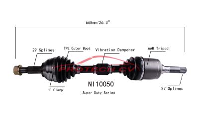 China NI10050 Rogue Axle Cv Shaft Assembly TPEE Boot Front Right Cv Joint for sale