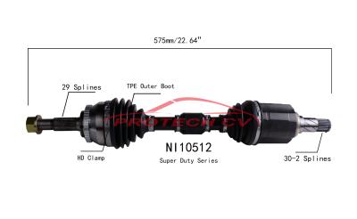China NI10512 CV Axle Assembly Heavy Duty Clamp TPEE Boot  Cold Forging Grinding Process Technology EXTREME Weather Unit for sale