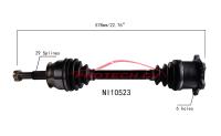 China NI10523 Xterra Front Axle Shaft Replacement Heavy Duty Clamp TPEE Boot for sale