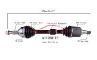China NI10581ER Front Drive Axle Assembly Murano Cv Complete Assembly for sale