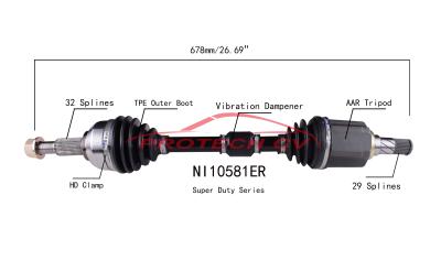 China NI10581ER Front Drive Axle Assembly Murano Cv Complete Assembly for sale
