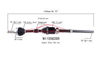 China Nissan Right Front Axle Shaft Replacement NI10582ER EXTREME Weather Unit for sale