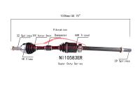 China NI10583ER Front Right Drive Shaft TPEE Boot Nissan Cv Axle Front Right for sale