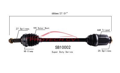 China Subaru Baja Right Front Drive Axle Front Right Cv Axle Shaft Cold Forging Grinding for sale