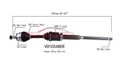 China VO10548ER Volvo S60 Front Axle Shaft Replacement Cold Forging Grinding for sale