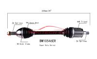 China BM10546ER Axle Shaft Assembly TPEE Boot 2011-2016 Mini Right Front Axle Shaft for sale