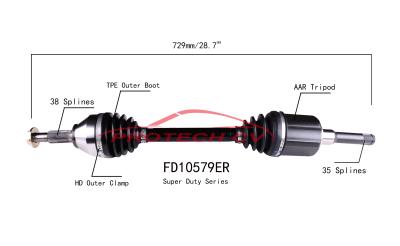 China FD10579ER CV Axle Assembly Heavy Duty Clamp TPEE Boot  Cold Forging Grinding Process Technology EXTREME Weather Unit for sale