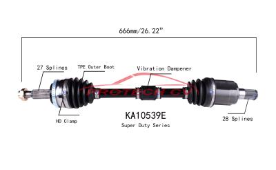 China KA10539E CV Axle Assembly Heavy Duty Clamp TPEE Boot  Cold Forging Grinding Process Technology EXTREME Weather Unit for sale