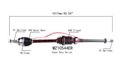 China Mazda 1998cc CV Drive Shaft Automatic Mazda Cx 5 Drive Shaft CV Axle Assembly for sale
