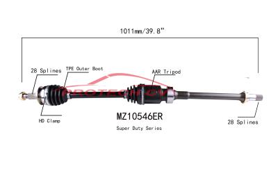 China TPEE Boot Mazda 3 Drive Shaft 2.0L L4 Front Drive Shaft Cv Joint EXTREME Weather Unit for sale