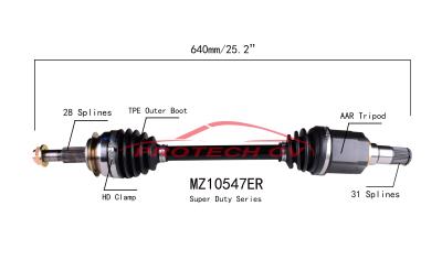 China 20CrMnTi Steel CV Drive Shaft MZ10547ER Automatic Mazda 3 Drive Shaft for sale