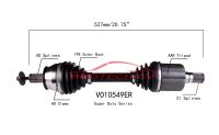 China Front Left CV Drive Shaft FWD Volvo S60 Drive Shaft EXTREME Weather Unit for sale