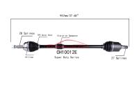 China Dodge Caliber 2.0L CV Drive Shaft Front Drive Shaft Joint Heavy Duty Clamp for sale