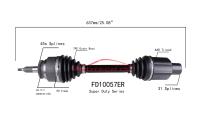 China FD10057ER CV Drive Shaft 2010-2014 Ford TPEE Boot Cv Joint Driveshaft for sale