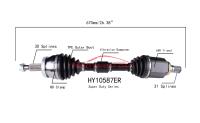 China HY10587ER CV Drive Shaft 2007-2012 Hyundai Veracruz Axle Assembly for sale