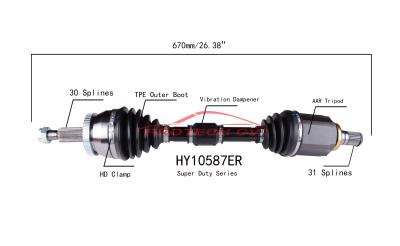 China HY10587ER CV Drive Shaft 2007-2012 Hyundai Veracruz Axle Assembly for sale