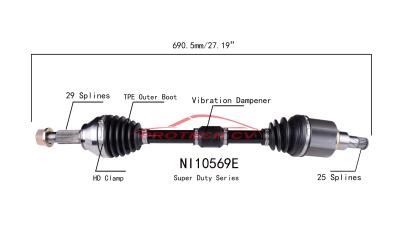 China Automatic CVT Cv Drive Axle Nissan Sentra Drive Shaft EXTREME Weather Unit for sale