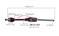 China BMW 535i CV Drive Shaft Axle Heavy Duty Clamp TPEE Boot EXTREME Weather Unit for sale