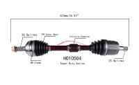 China 1992-1998 Honda Civic SOHC CV Drive Shaft Axle Assembly EXTREME Weather Unit for sale