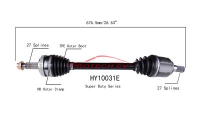 China HY10031E Front Drive Axle Assembly TPEE Boot 2.4L Hyundai Tucson Drive Shaft for sale