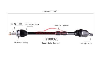 China Hyundai 2.4L CV Drive Shaft Front Drive Shaft Cv Joint Cold Forging Grinding Process for sale