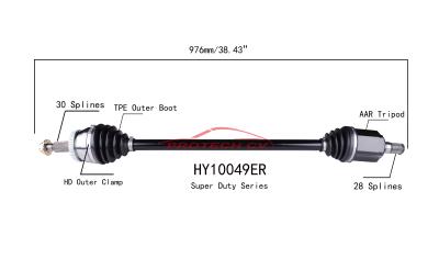 China 2013-2015 Hyundai Santa Fe Drive Shaft 20CrMnTi Steel Axle Cv Shaft Assembly for sale