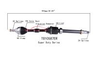 China TO10587ER CV Axle Assembly Heavy Duty Clamp TPEE Boot  Cold Forging Grinding Process Technology EXTREME Weather Unit for sale
