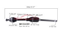 China BM10543ER CV Drive Shaft TPEE Boot Cold Forging Grinding Cv Shaft Assembly for sale