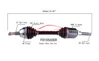 China 2014-2020 Ford Front Left Cv Axle Assy Heavy Duty Clamp TPEE Boot EXTREME Weather Unit for sale