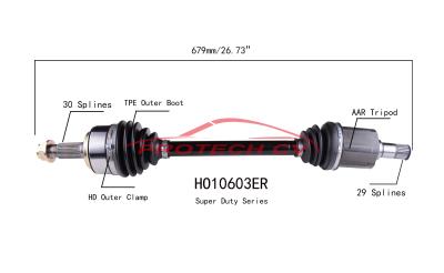 China Acura TLX CV Axle Shaft Assembly Heavy Duty Clamp TPEE Boot 2356cc Left Cv Axle for sale