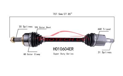 China Honda Crosstour Front Left CV Axle Shaft Assembly 3.5L Axle Shaft Assembly for sale