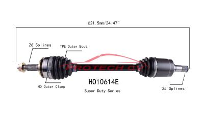 China TPEE Boot Axle Cv Shaft Assembly Honda CR-Z Front Right Drive Shaft for sale