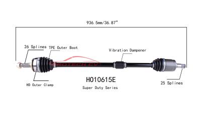 China 20CrMnTi Steel CV Axle Shaft Assembly 2011-2015 Honda CR-Z Front Right for sale