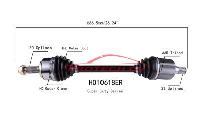 China 2015-2020 Acura V6 3471cc CV Axle Shaft Assembly Heavy Duty Clamp TPEE Boot for sale