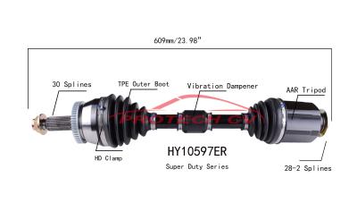 China 3.3L 3342cc Front Axle Assembly Replacement Santa Fe Right Front Axle Assembly for sale