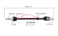China Nissan 1.8L CVT CV Axle Shaft Assembly Right Front Drive Axle EXTREME Weather Unit for sale