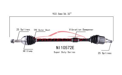 China 2015-2017 Nissan CV Axle Shaft Assembly Nissan Micra Right Front Axle Assembly for sale