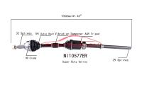 China NI10577ER Cv Shaft Assembly INFINITI QX60 3.5L Right Front Axle Heavy Duty Clamp for sale