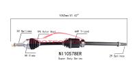 China NI10578ER CV  CV Axle Assembly Heavy Duty Clamp TPEE Boot  Cold Forging Grinding Process Technology EXTREME Weather Unit for sale
