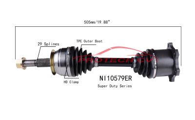 China NI10579ER CV  CV Axle Assembly Heavy Duty Clamp TPEE Boot  Cold Forging Grinding Process Technology EXTREME Weather Unit for sale