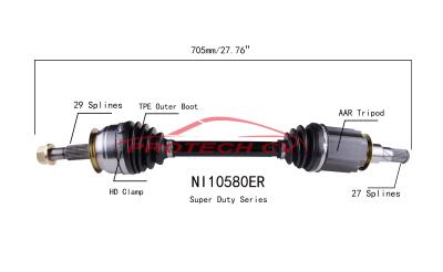 China NI10580ER CV  CV Axle Assembly Heavy Duty Clamp TPEE Boot  Cold Forging Grinding Process Technology EXTREME Weather Unit for sale