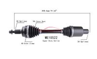 China ME10522 CV  CV Axle Assembly Heavy Duty Clamp TPEE Boot  Cold Forging Grinding Process Technology EXTREME Weather Unit for sale