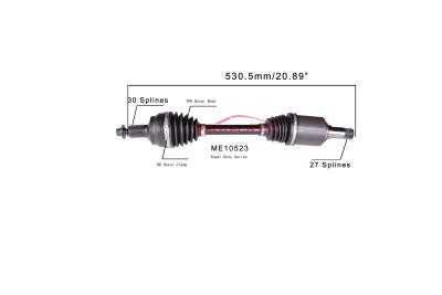 China ME10523 CV  CV Axle Assembly Heavy Duty Clamp TPEE Boot  Cold Forging Grinding Process Technology EXTREME Weather Unit for sale