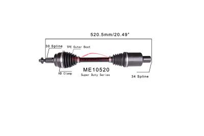 China ME10520 CV  CV Axle Assembly Heavy Duty Clamp TPEE Boot  Cold Forging Grinding Process Technology EXTREME Weather Unit for sale
