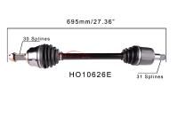 China HO10626E CV  CV Axle Assembly Heavy Duty Clamp TPEE Boot  Cold Forging Grinding Process Technology EXTREME Weather Unit for sale