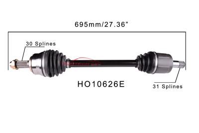 China HO10626E CV  CV Axle Assembly Heavy Duty Clamp TPEE Boot  Cold Forging Grinding Process Technology EXTREME Weather Unit for sale