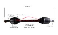 China HO10600E CV  CV Axle Assembly Heavy Duty Clamp TPEE Boot  Cold Forging Grinding Process Technology EXTREME Weather Unit for sale